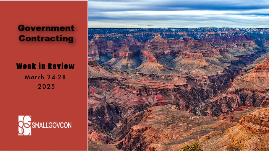 SmallGovCon Week in Review: March 24-28, 2025 - SmallGovCon.com - The ...