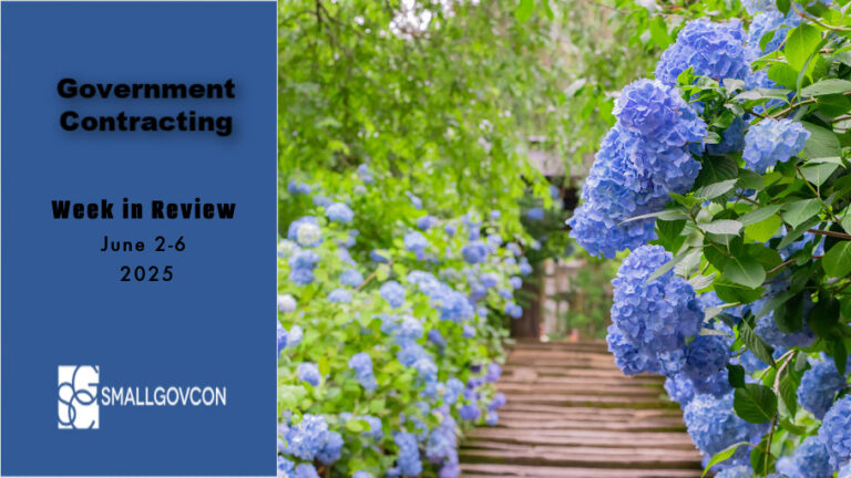 SmallGovCon Week in Review: June 2-6, 2025 - SmallGovCon